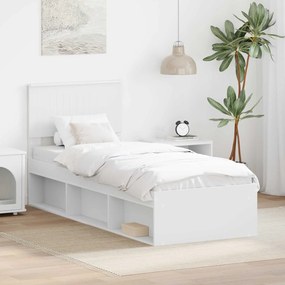 Rám postele s čelo Bílá 75 x 190 cm Masivní borové dřevo 3410663