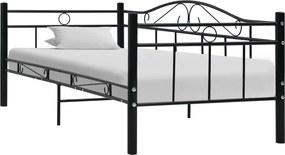 Rám denní postele černý kovový 90 x 200 cm 286135