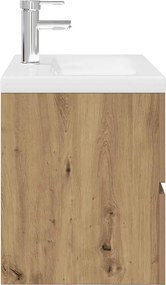 Umyvadlová skříňka s vestavěným umyvadlem a baterie dub artisan 3328932