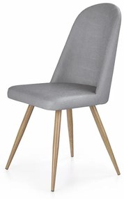 HALMAR K214 židle šedá/medový dub