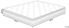 Tvrdá matrace z paměťové pěny 180 x 200 cm CHARM  Beliani