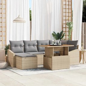 Sada zahradních pohovek 7 ks Beige a šedá 3349860
