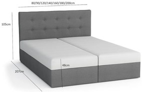 Manželská postel s úložným prostorem STIG 5 - 200x200, černá