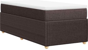 Box spring postel s matrací tmavě hnědá 80x200 cm textil 3285528