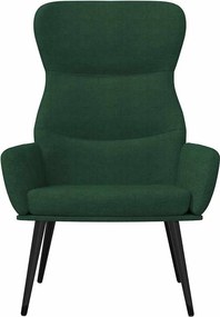 Relaxační křeslo tmavě zelené textil 341076