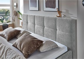 Šedá čalouněná dvoulůžková postel bez roštu 180x200 cm Nova – Meise Möbel