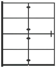 vidaXL Marketos Skládací sprchový kout ESG 120 x 140 cm černý