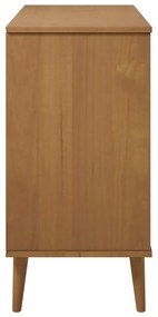 Příborník MOLDE hnědý 90 x 40 x 80 cm masivní borové dřevo - Default Title