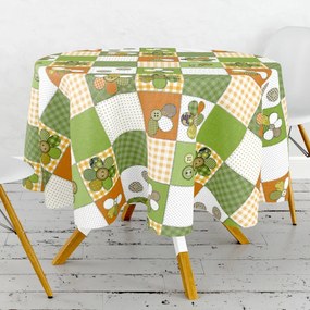 Ubrus PVC kulatý FL-1763-02 - Knoflíková louka (různé velikosti)