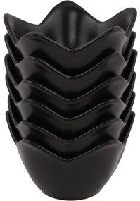Sada 6 keramických misek Lotus 11,8 cm, černá