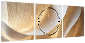 Obraz - Papírová struktura (s hodinami) (90x30 cm)