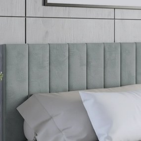 Eka Čalouněná postel LINDA 90x200 cm Barva látky Trinity: Krémově bíla (Trinity 2301)