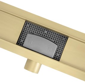 Rea Neox, nerezový odtokový žlab 70 cm, zlatá matná, REA-G4893