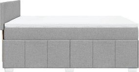 Box spring postel s matrací světle šedá 140 x 190 cm textil 3289356