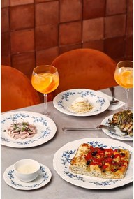 Bílý/modrý hluboký porcelánový talíř ø 23,5 cm Retro – BonBistro
