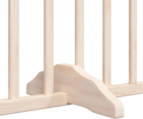 Zábrana pro psy s dvířky skládací 6 panelů 480 cm topol 3155609