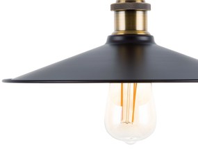 Černá a měděná závěsná lampa SWIFT L Beliani