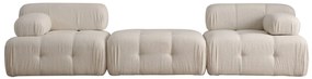 Hanah Home Třímístná pohovka s pufem DOBLO krémová 315 cm
