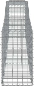 Klenuté gabionové koše 15ks 400x50x80/100 cm pozinkované železo 3146992