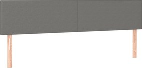 Box spring postel s matrací tmavě šedá 200x200 cm textil 3139922