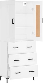 Skříň highboard bílá 69,5 x 34 x 180 cm kompozitní dřevo 3199745