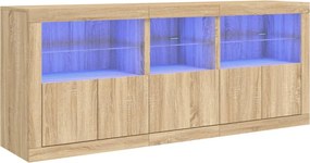 Příborník s LED osvětlením dub sonoma 162 x 37 x 67 cm 3208997