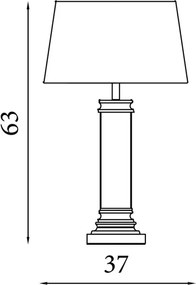 Searchlight EU5141BK Stylová stolní lampa PEDESTAL černá + čiré sklo