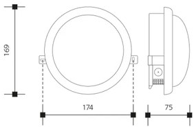 Svítidlo LEDMED KRUH LED 10W IP54 neutrální bílá 4000K LM31300005