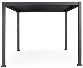 BIZZOTTO Antracitová hliníková pergola s uzavíracími lamelami OCEAN 3x4m 0795772