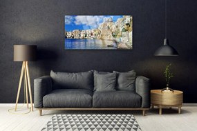 Plexisklo-obraz Město Moře architektura 100x50 cm