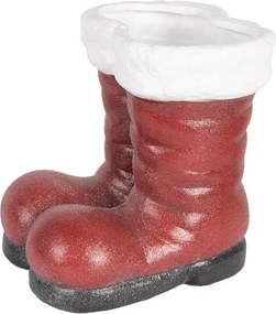 Červená vánoční dekorace santovy boty - 22*22*23 cm