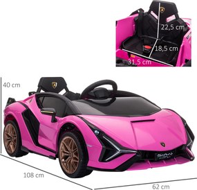 HOMCOM dětské elektrické SUV auto se 3 rychlostmi, bezpečnostní pásy, dálkové ovládání, hudební (MP3/USB) světlo, pro 37-60 měsíců, nosnost 25kg, Pin…