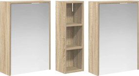 Sada koupelnových skříněk 3 ks 106 x 16 x 62,5 cm 3403794