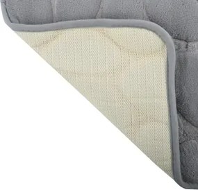 MSV PEBBLES koupelnová předložka 50 x 80 cm šedá / PU pěna / protisklu