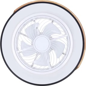 Brilagi-LED Stmív. svítidlo s ventilátorem LED/30W/230V 3000-6500K černá/dub +DO