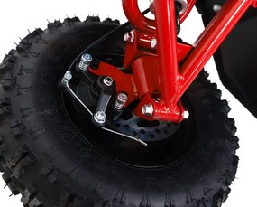 Ramiz Čtyřkolka na baterie E-STAR červená 35 km/h + motor 1000W + nafukovací kola + nastavení sedadla