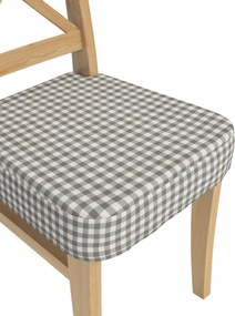 Sedák na židli IKEA Ingolf barva šedá látka vzorované