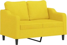 2dílná sedací souprava s polštáři světle žlutá textil 3201823