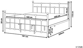 Černá kovová postel 180x200 cm LYNX Beliani