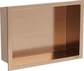 Mexen X-Wall-R nástěnná polička s límcem 30 x 20 cm, kartáčovaná měď - 19C0302010