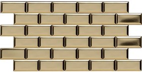 Obkladové panely 3D PVC TP10028318, rozměr 966 x 484 mm, obklad zlatý, GRACE