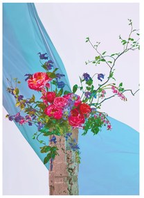 Paper Collective designové moderní obrazy Bloom 05 - Turquoise (120 x 168 cm)