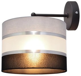 Nástěnná lampa HELEN 1xE27/15W/230V černá/šedá/stříbrná