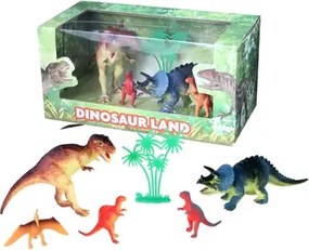 RAPPA Sada dinosaurů v krabici / Figurky / 5 ks / cca 5-13 cm