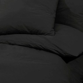 Sada ložního prádla černá 140 x 200 cm lehké mikrovlákno 135966