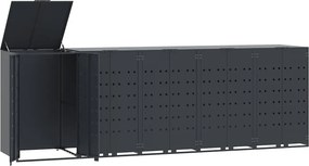 Box na 5 popelnic antracitový 345 x 79 x 117 cm ocel 3279985