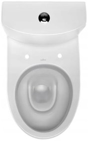 Cersanit Parva, kombi wc s horizontálním odtokem, boční přívod vody a splachováním 3/6L + antibakteriálním sedátkem z doruplastu s pomalým zavíráním, bílá, K27-002