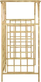 Zahradní pergola pro tři popelnice impregnované borové dřevo 316064