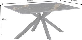 Keramický konferenční stolek Fabrico 100 cm černý / pískový