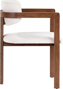 Bílé jídelní křeslo s područkami Toscana – Kalune Design